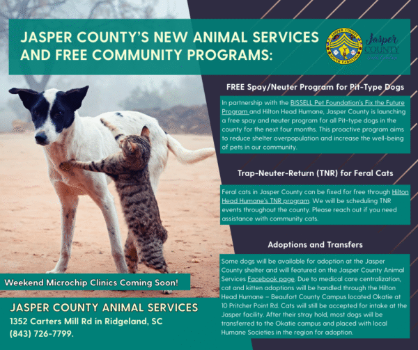 Jasper County Animal Services Update: - Jasper County Sheriff's Office